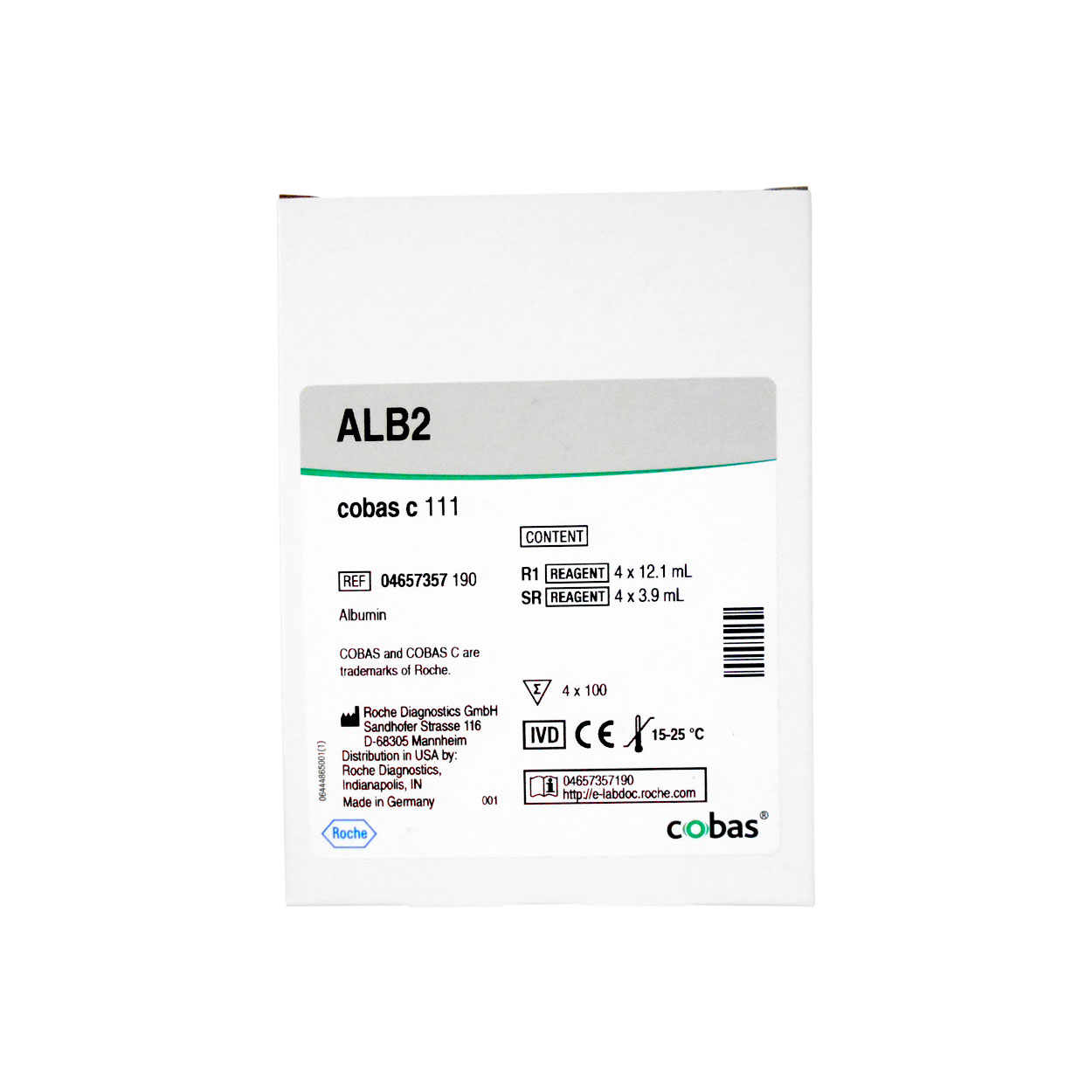 ALBUMINA (ALB2) Cobas c111 400 Tests – Dimarlab S.A. de C.V.